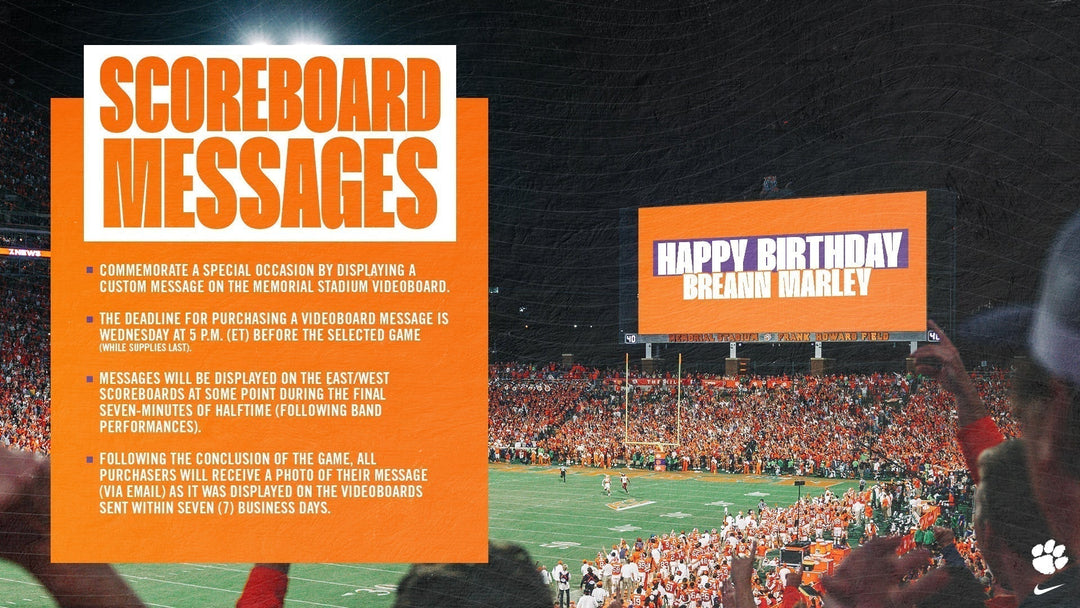 Football Video Board – ClemsonTigers