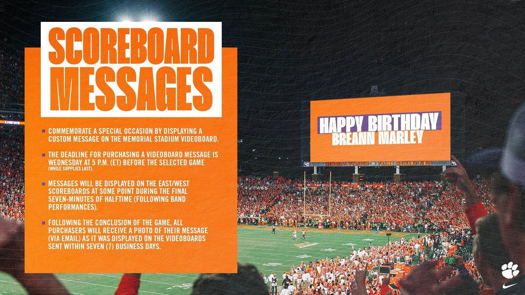 Football Video Board – ClemsonTigers
